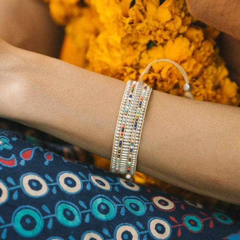 Darjeeling Beaded Bracelet - Gold Bracelet - Love Is Project